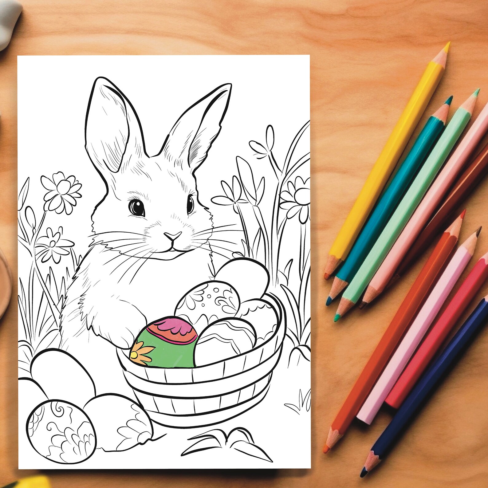 10 Easter Coloring Pages, Easter Coloring Pages for Kids, Easter ...