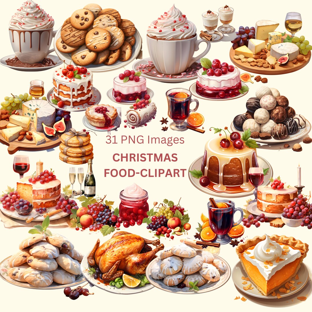 CHRISTMAS FOOD-CLIPART / Instant Download for Commercial Use - Etsy