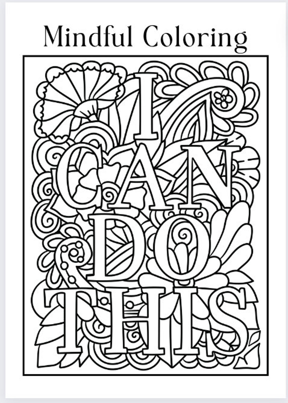 Mindful Coloring Book - Etsy