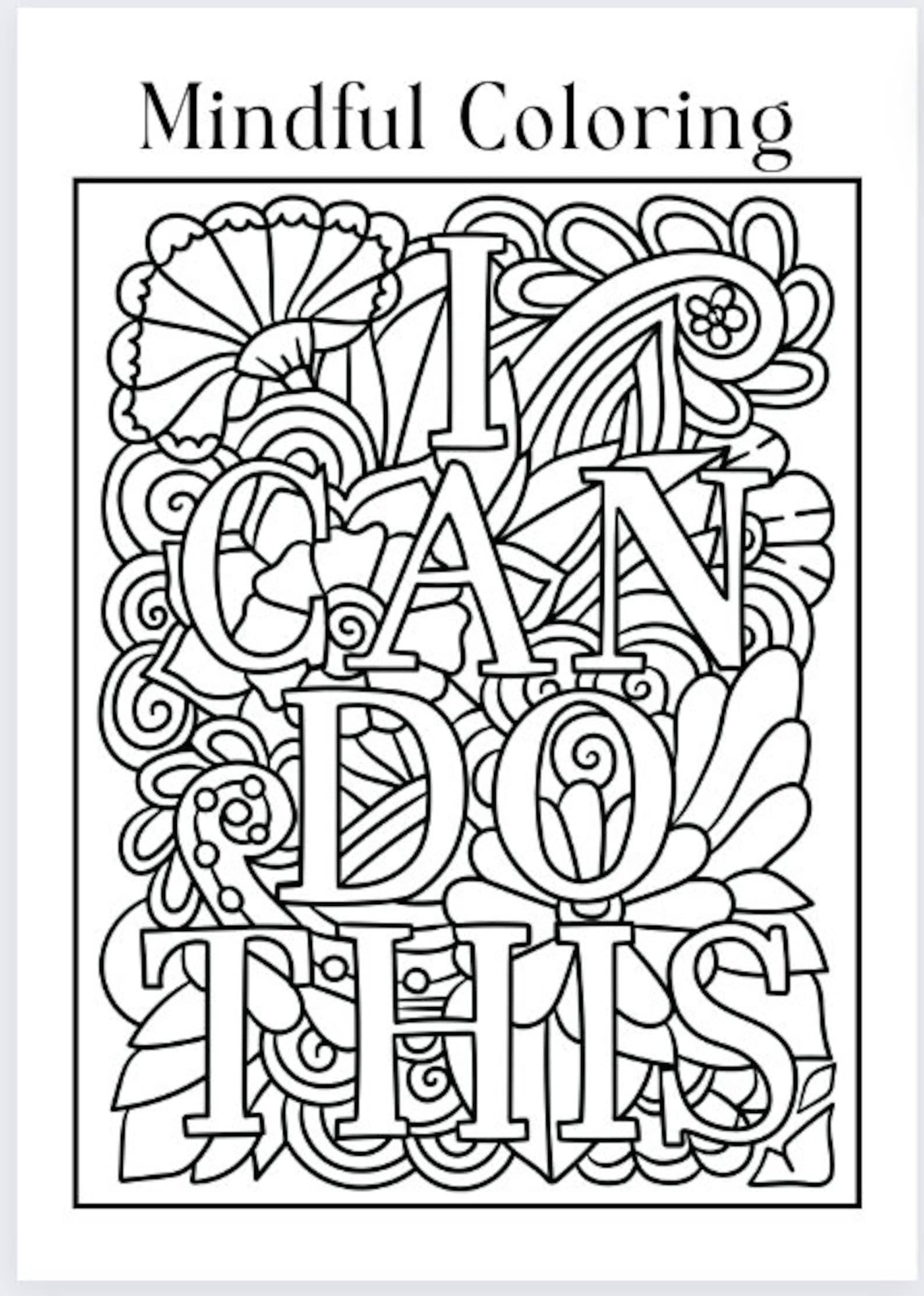 Mindful Coloring Book - Etsy