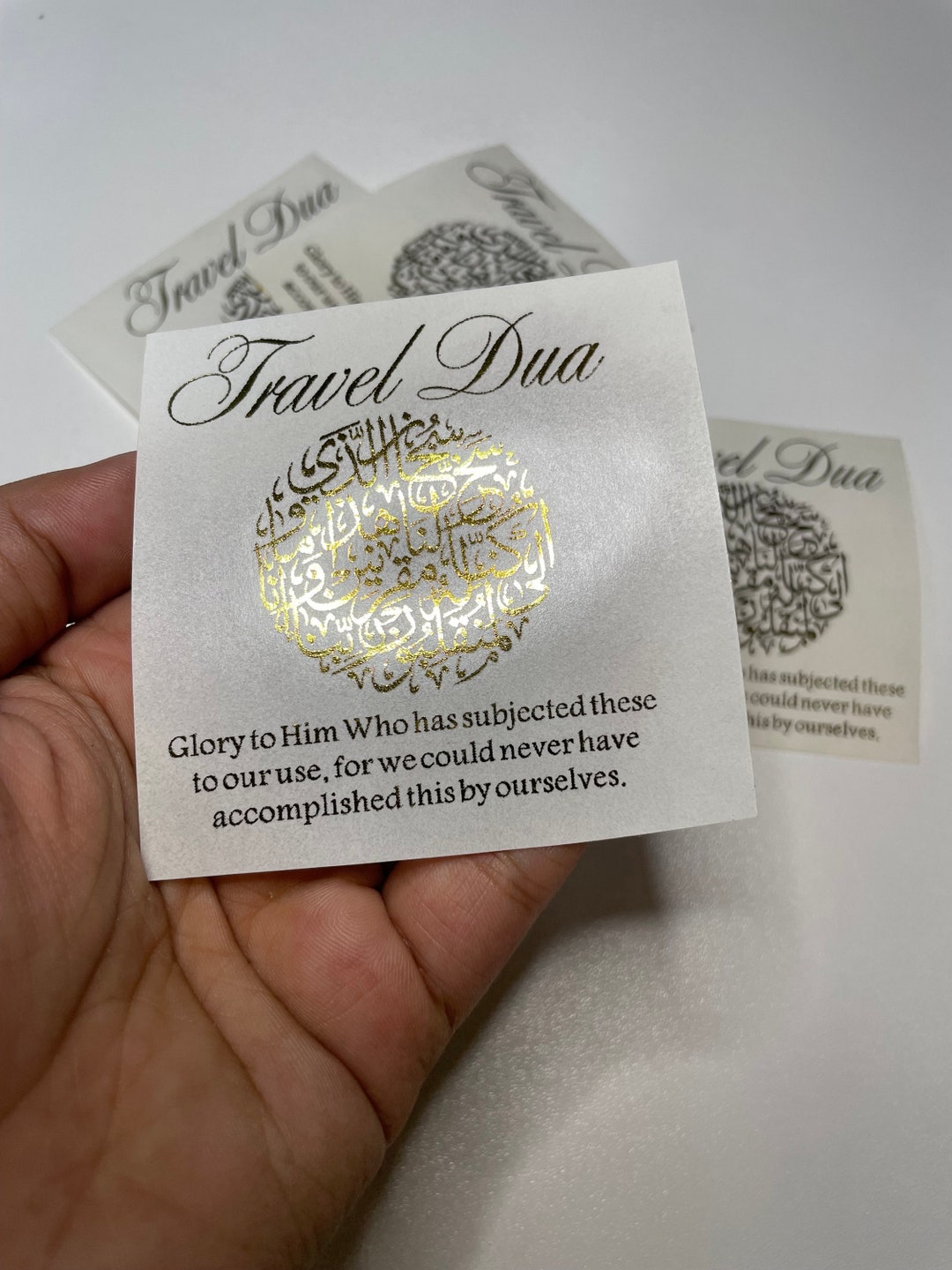 Gold Foil Travel Dua Stickers: Transparent Islamic Art (2.5”) - Etsy