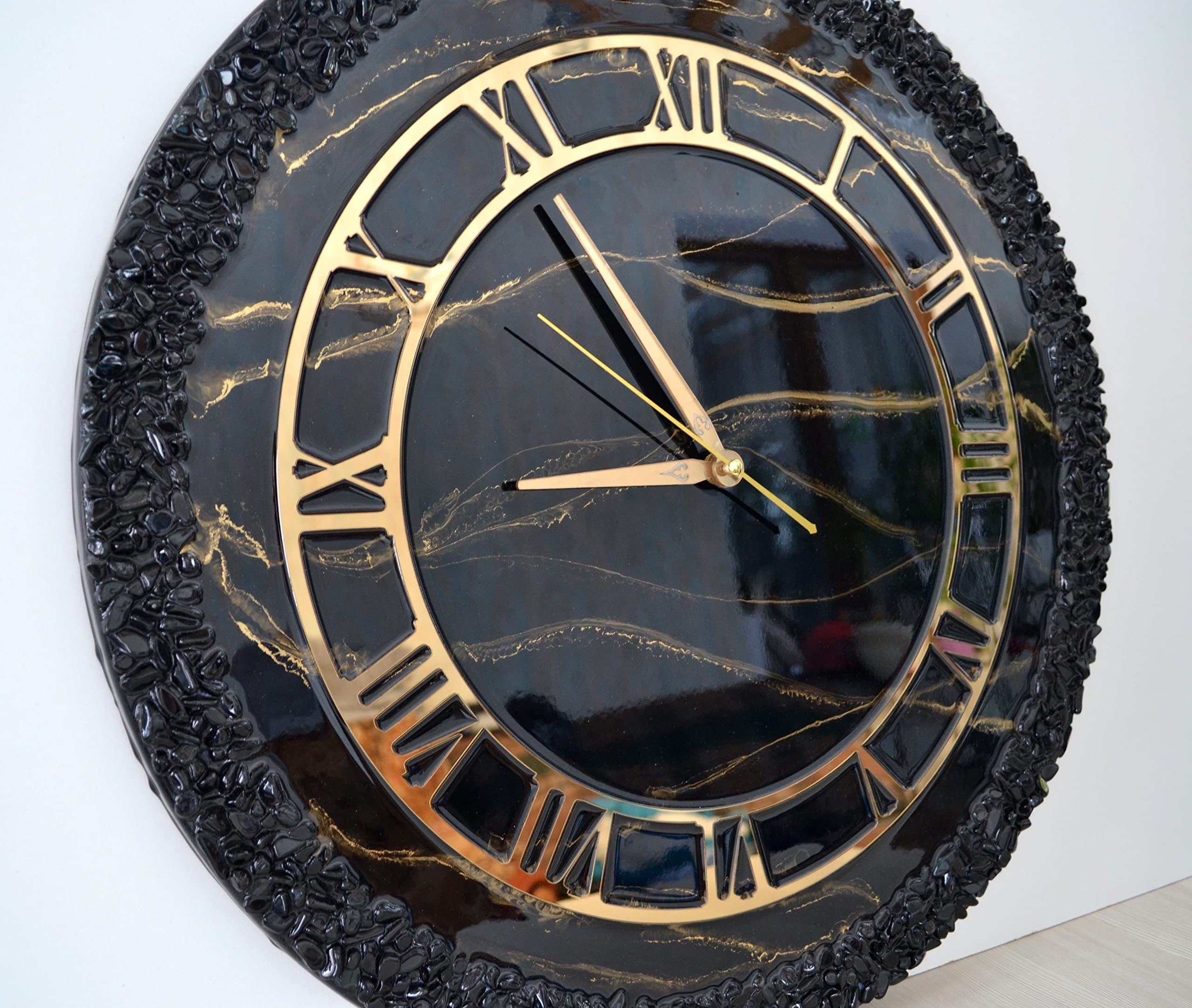 Gold Acrylic Clock Number Frame 7.87 Inch 20cm Clock Face for Resin ...