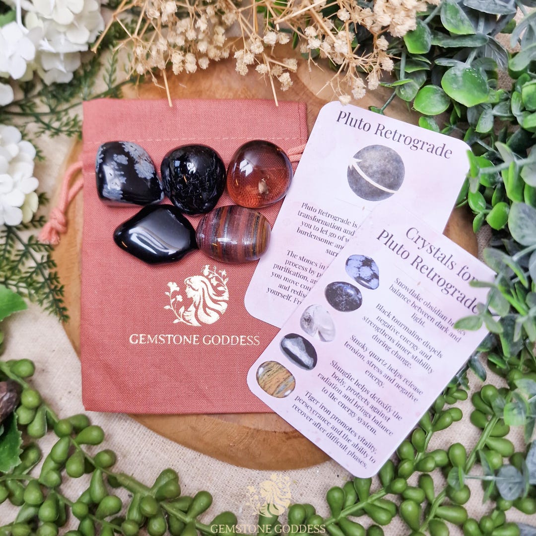 Pluto Retrograde Crystals | Crystal Set Kit Planet Energy Rotation ...