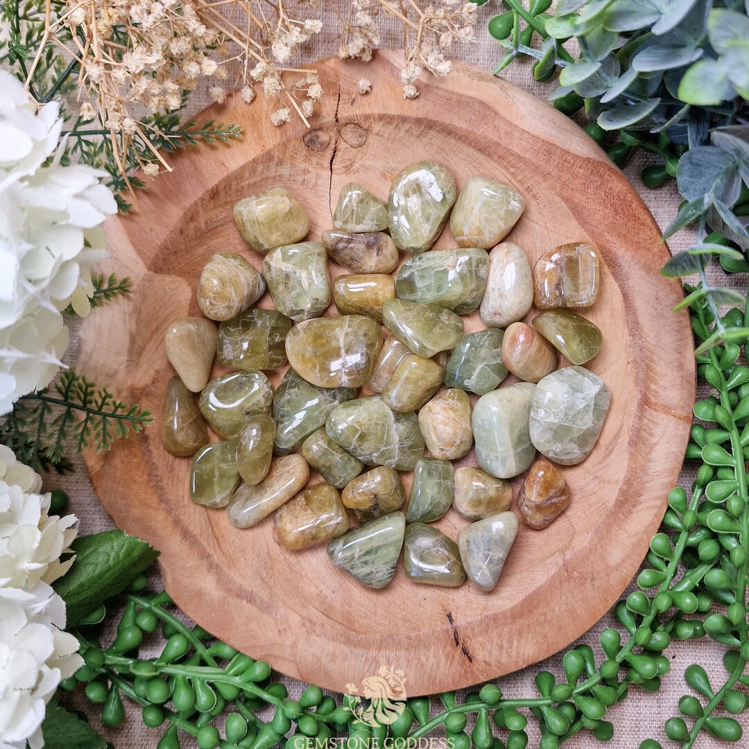 Heliodor Tumbled Stone, Crystal Gemstone Polished Natural High Quality ...