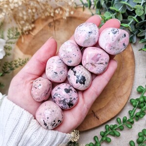 Rhodonite Tumbled Stone, Crystal Gemstone Polished Natural High Quality ...