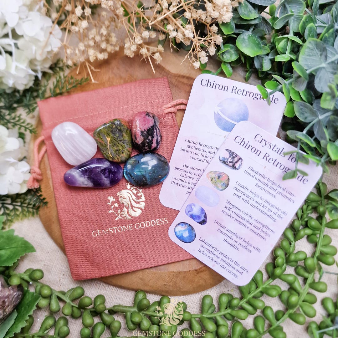 Chiron Retrograde Crystals | Crystal Set Kit Planet Energy Rotation ...