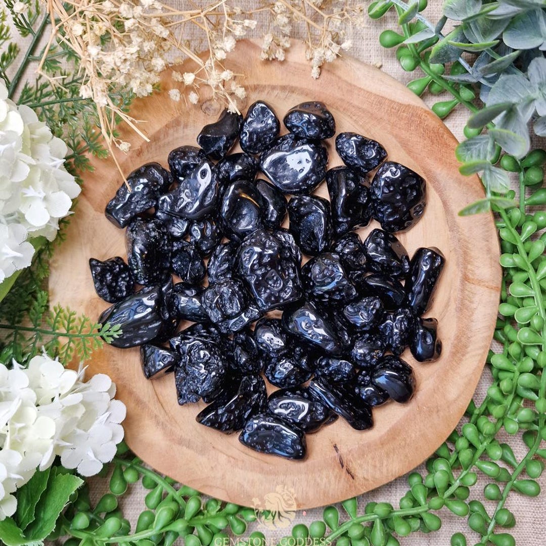 Tektite Tumbled Stone, Crystal Gemstone Polished Natural High Quality ...