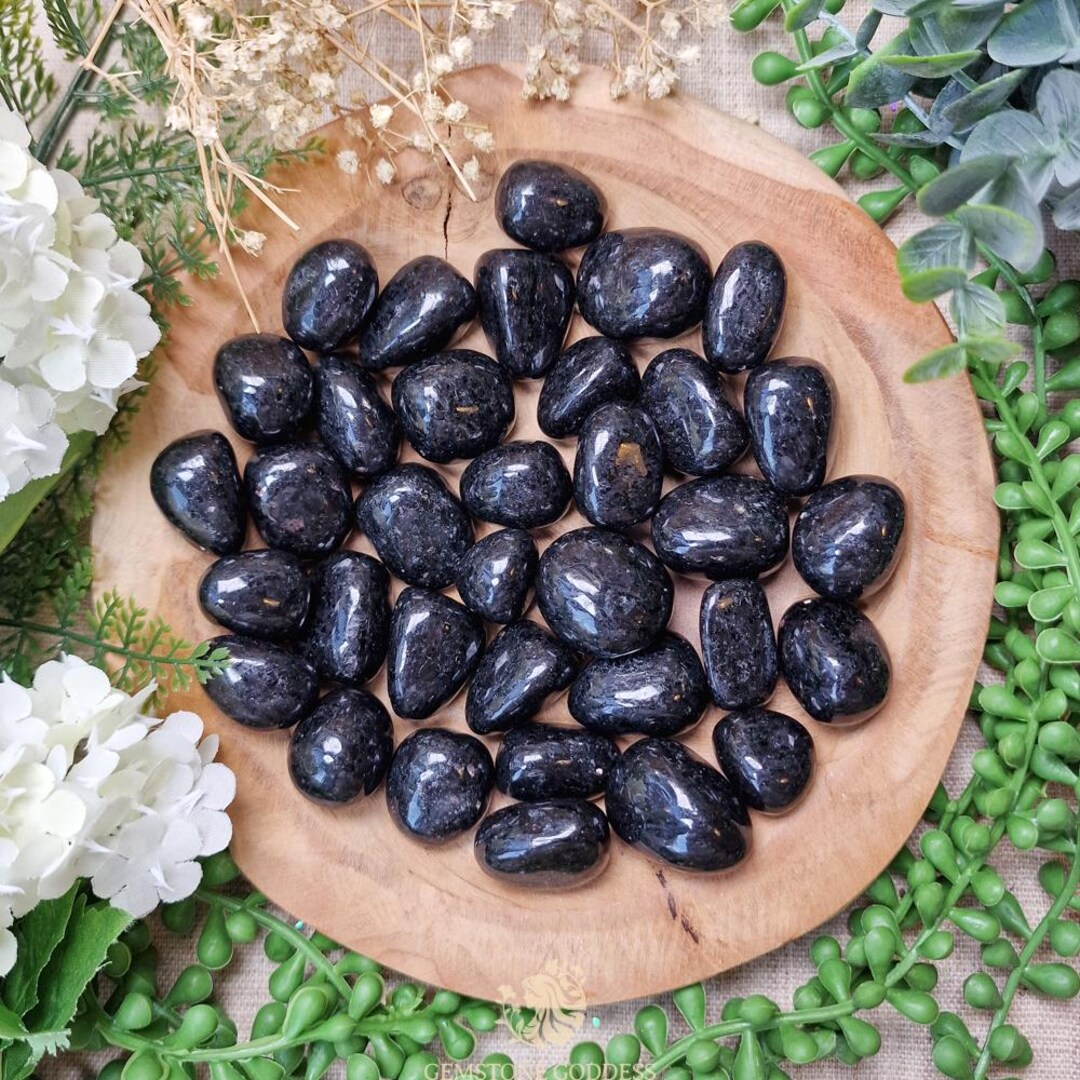 Star Galaxy Granite Tumbled Stone, Crystal Gemstone Polished Natural ...