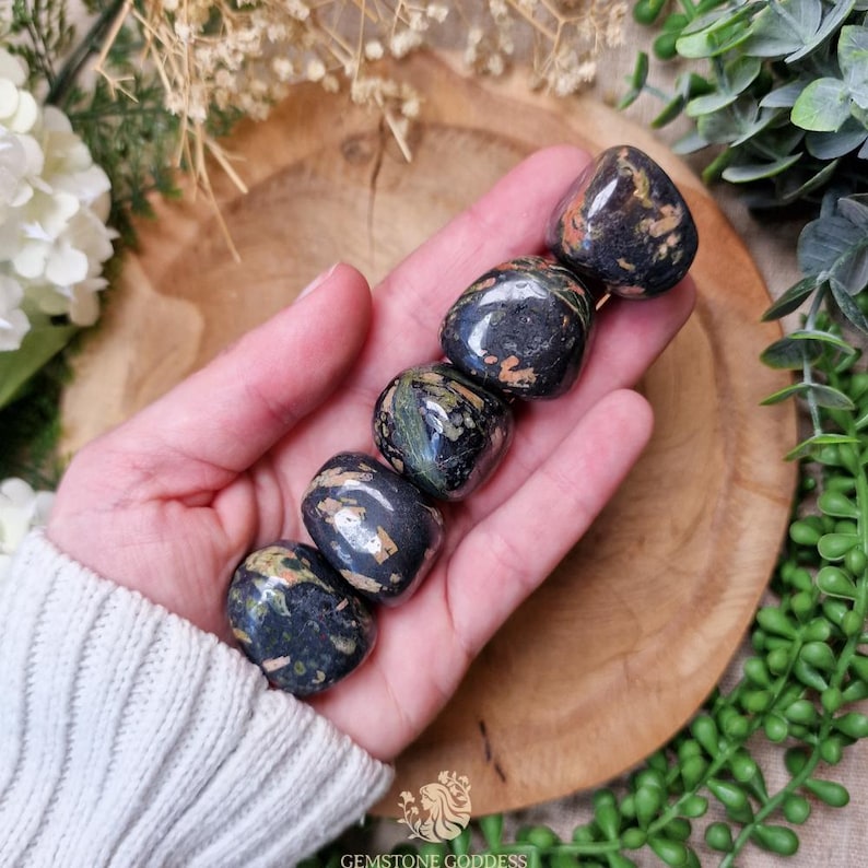 Porphyry Basalt Tumbled Stone, Crystal Gemstone Polished Natural High ...