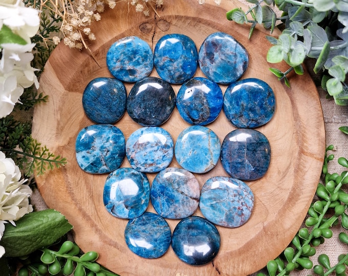 Sparkling Blue Apatite Heart – Deep Blue Stone for Insight, Focus ...