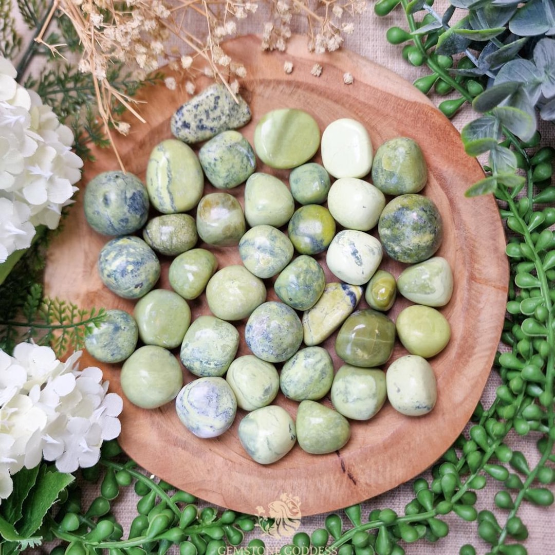 Serpentine Tumbled Stone, Crystal Gemstone Polished Natural High ...