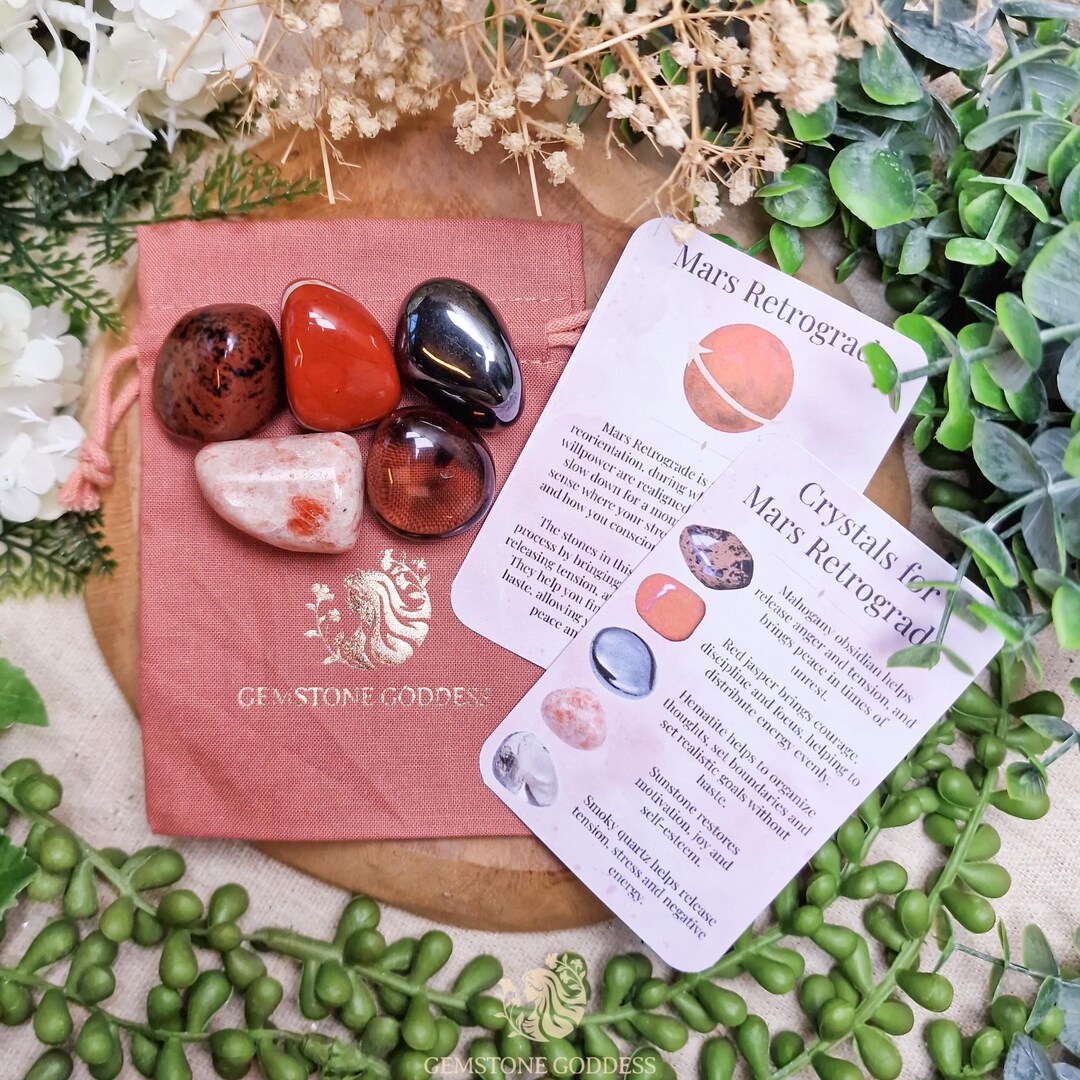 Mars Retrograde Crystals | Crystal Set Kit Planet Energy Rotation ...