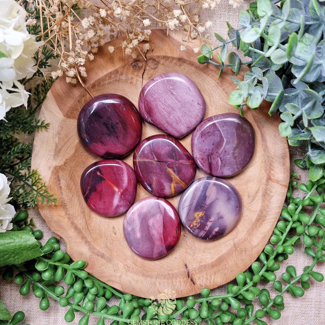 Purple Mookaite Pocket Stone | Palm Stone Hand Gemstone Crystal Rock ...