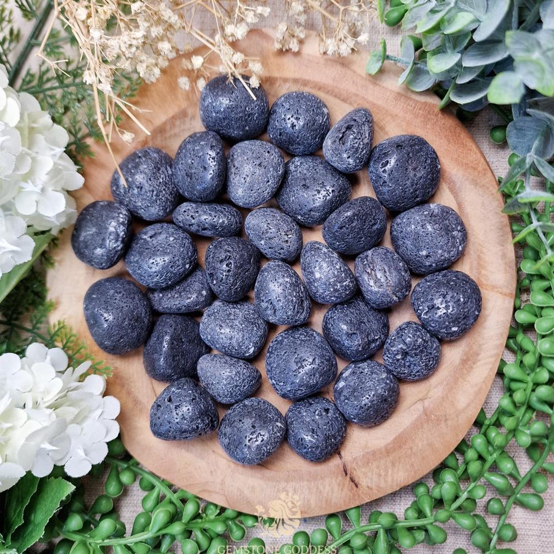 Lava Stone Tumbled Stone, Crystal Gemstone Polished Natural High ...