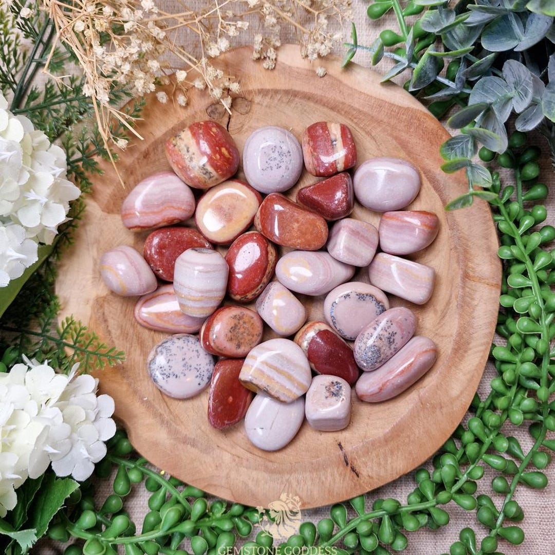 Pink Dolomite Tumbled Stone, Crystal Gemstone Polished Natural High ...