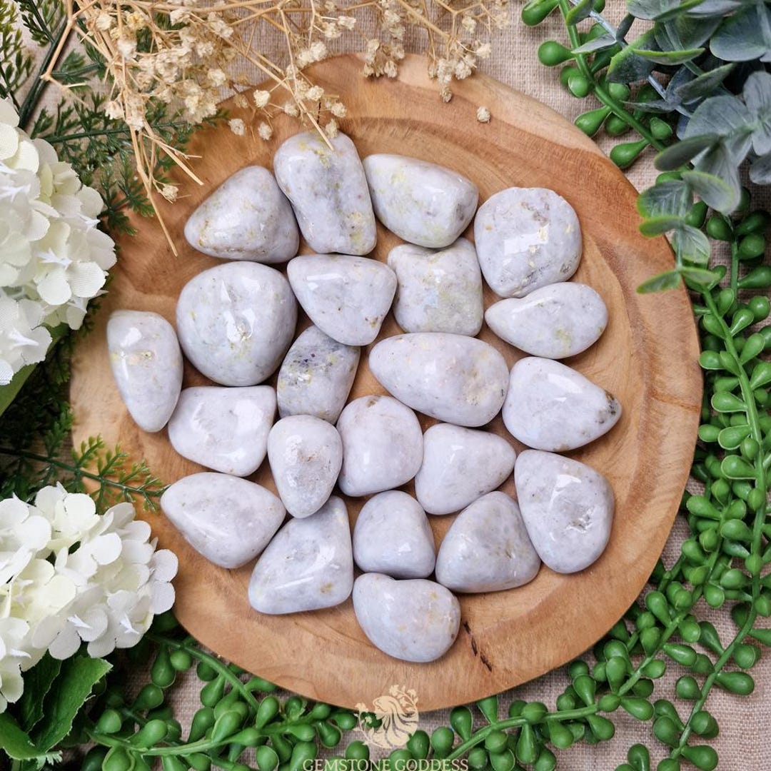 Serpentine in Dolomite Tumbled Stone, Crystal Gemstone Polished Natural ...