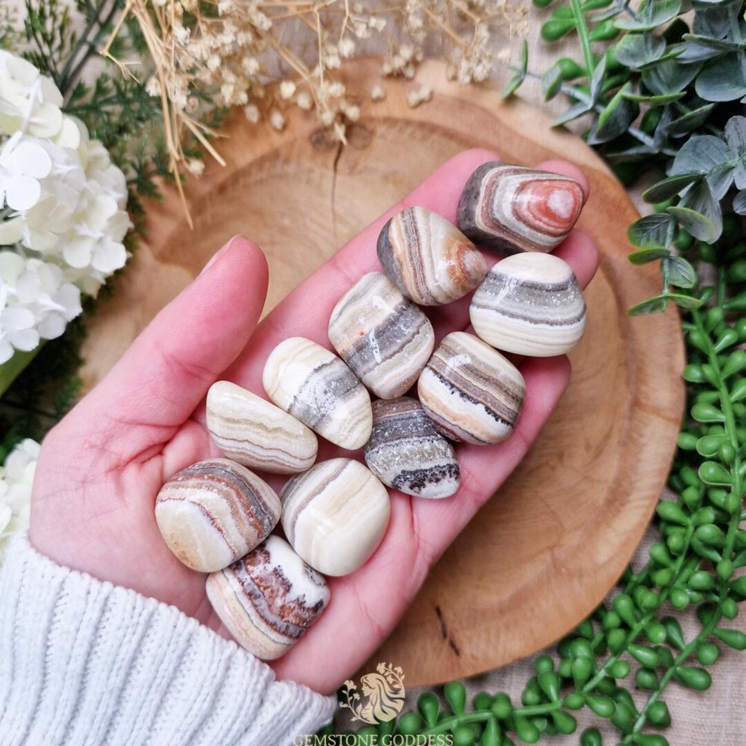 Onyx Marble Calcite Tumbled Stone, Crystal Gemstone Polished Natural ...
