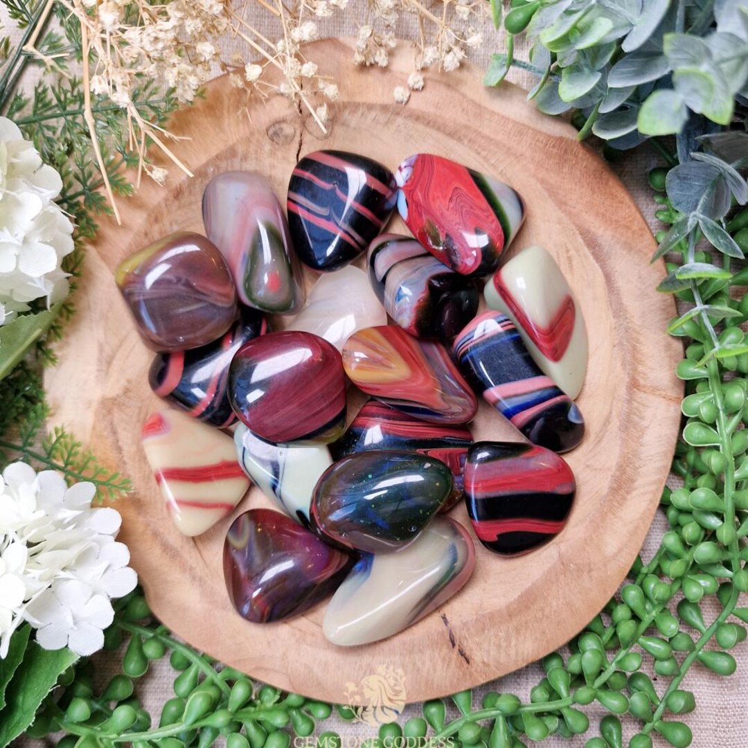 Rainbow Andara Obsidian Tumbled Stone Crystal Gemstone Polished Natural ...