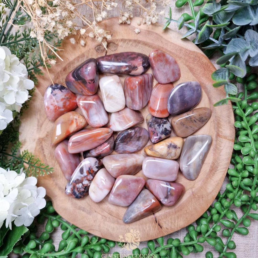 Orange River Chalcedony Tumbled Stone, Crystal Gemstone Polished ...
