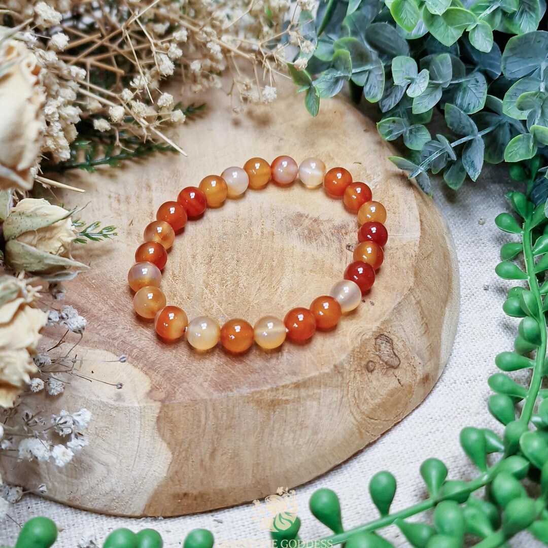 Sard Bracelet 8mm Grounding Protection Courage Stability Vitality Root ...