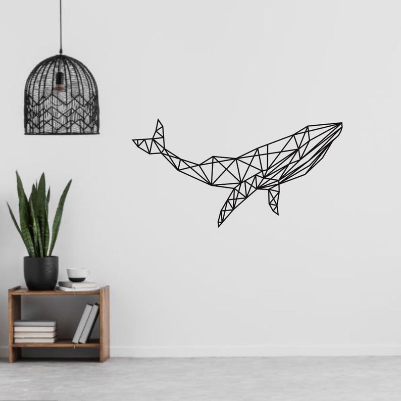 Whale DXF, DIY Whale Wall Art Decor – Vector File for Laser and Plasma ...