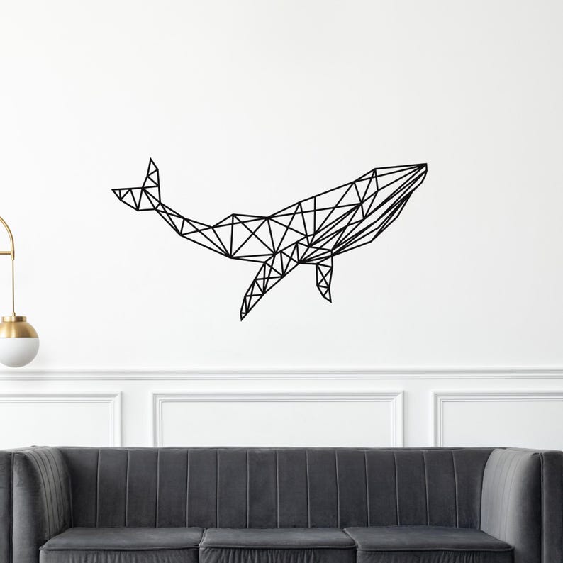 Whale DXF, DIY Whale Wall Art Decor – Vector File for Laser and Plasma ...