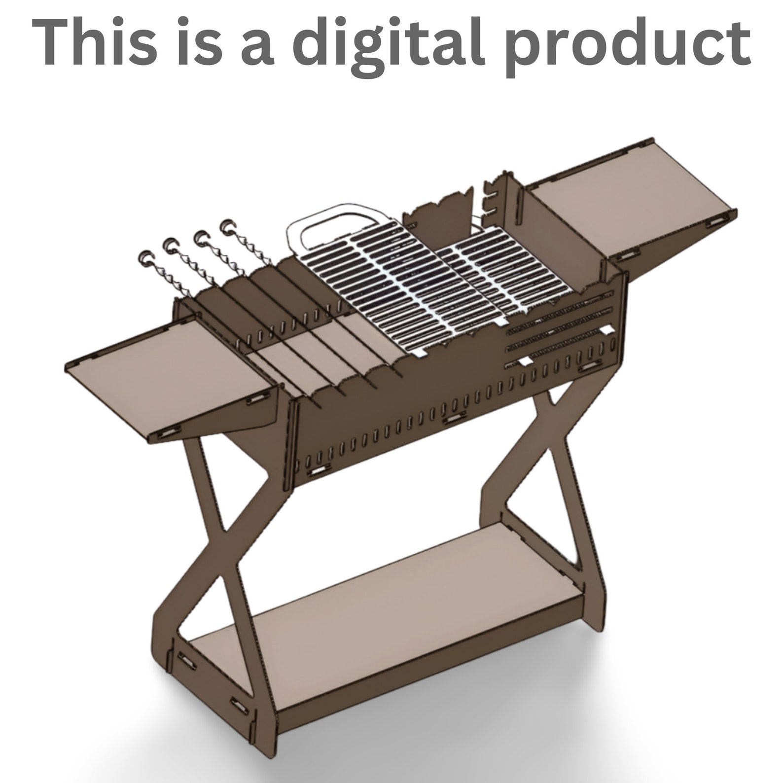 DXF Files for CNC Cutting Collapsible Grill and Fire Pit Set Laser ...