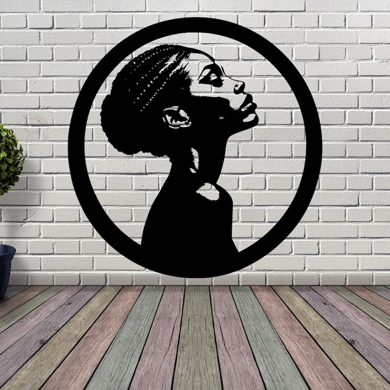 Woman Portrait in Round Frame – Laser Cut Vector File (digital Download ...