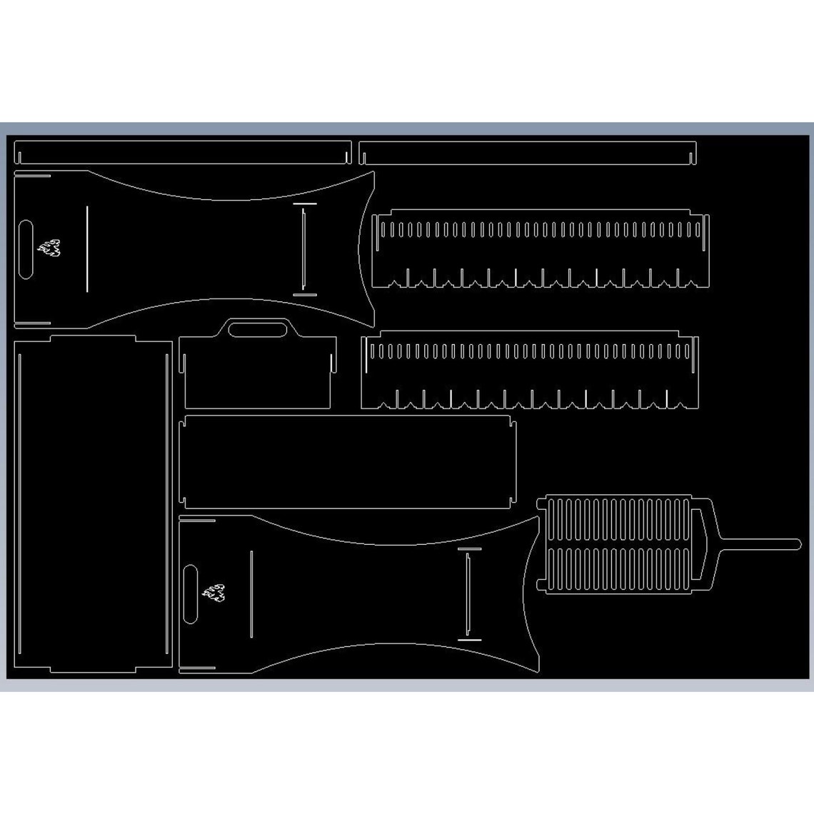Collapsible Grill DXF Files Set for Laser Cutting BBQ & Fire Pit ...