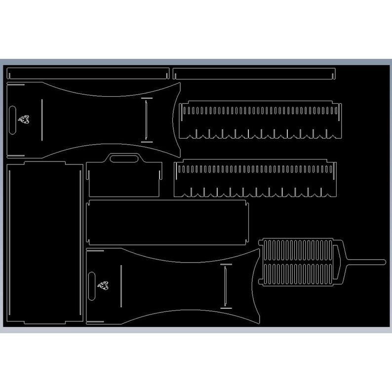 Collapsible Grill DXF Files Set for Laser Cutting BBQ & Fire Pit ...