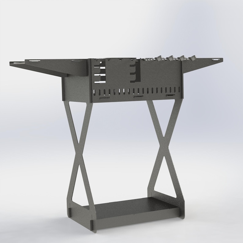 DXF Files for Creating a Compact Collapsible BBQ Grill via CNC Laser or ...