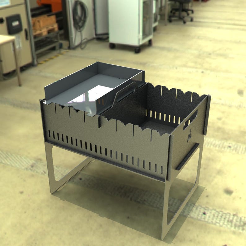 DXF Files: Collapsible BBQ Grill & Fire Pit - 3mm Metal, Grill Grate ...