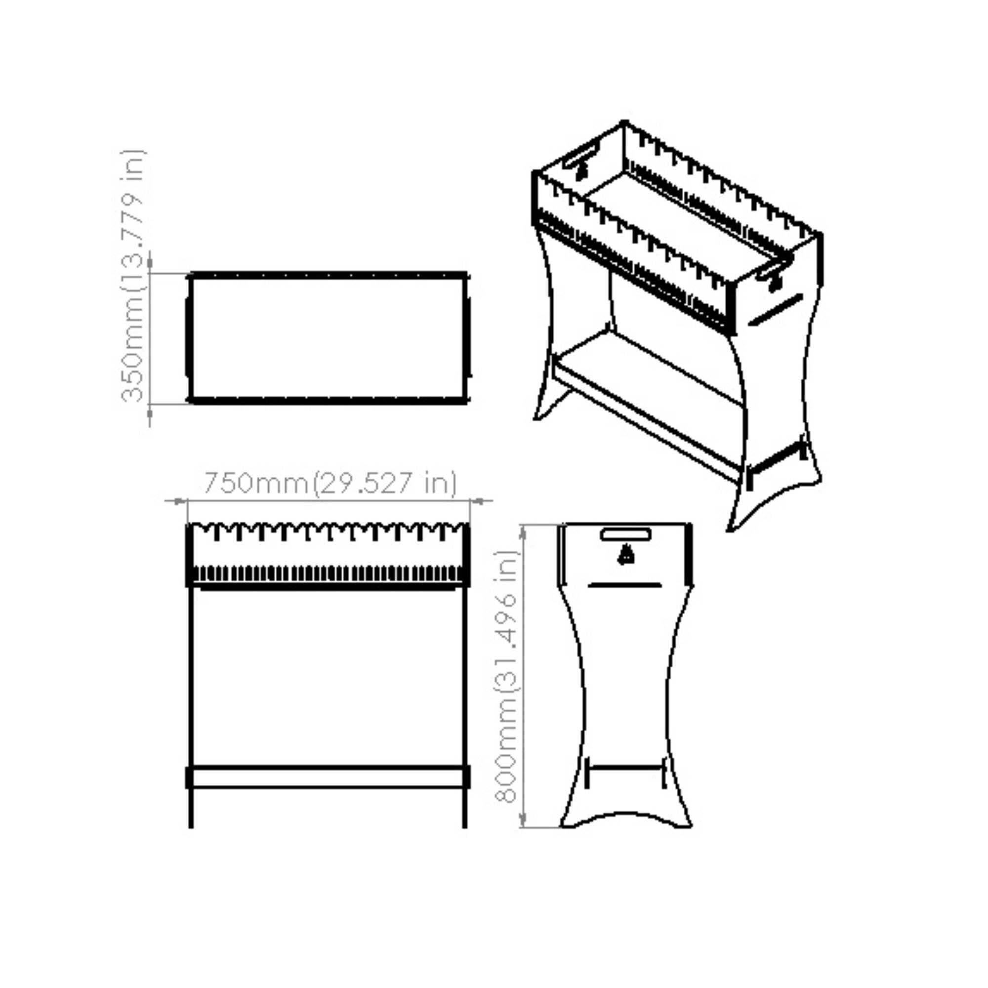 Collapsible Grill DXF Files Set for Laser Cutting BBQ & Fire Pit ...