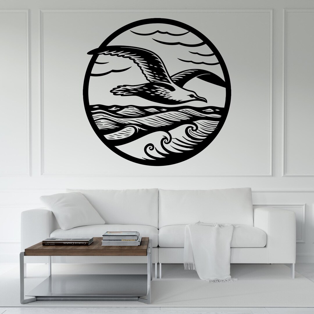 DIY Seagull Wall Art Decor – Vector File for Laser and Plasma Cutting ...