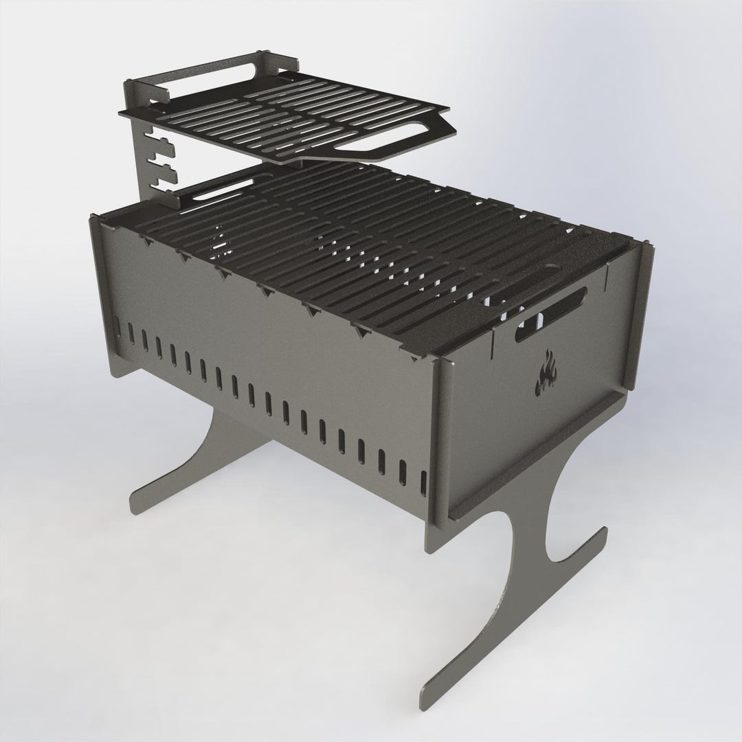 DIY Portable Grill & Fire Pit DXF Files - Collapsible Design for CNC ...