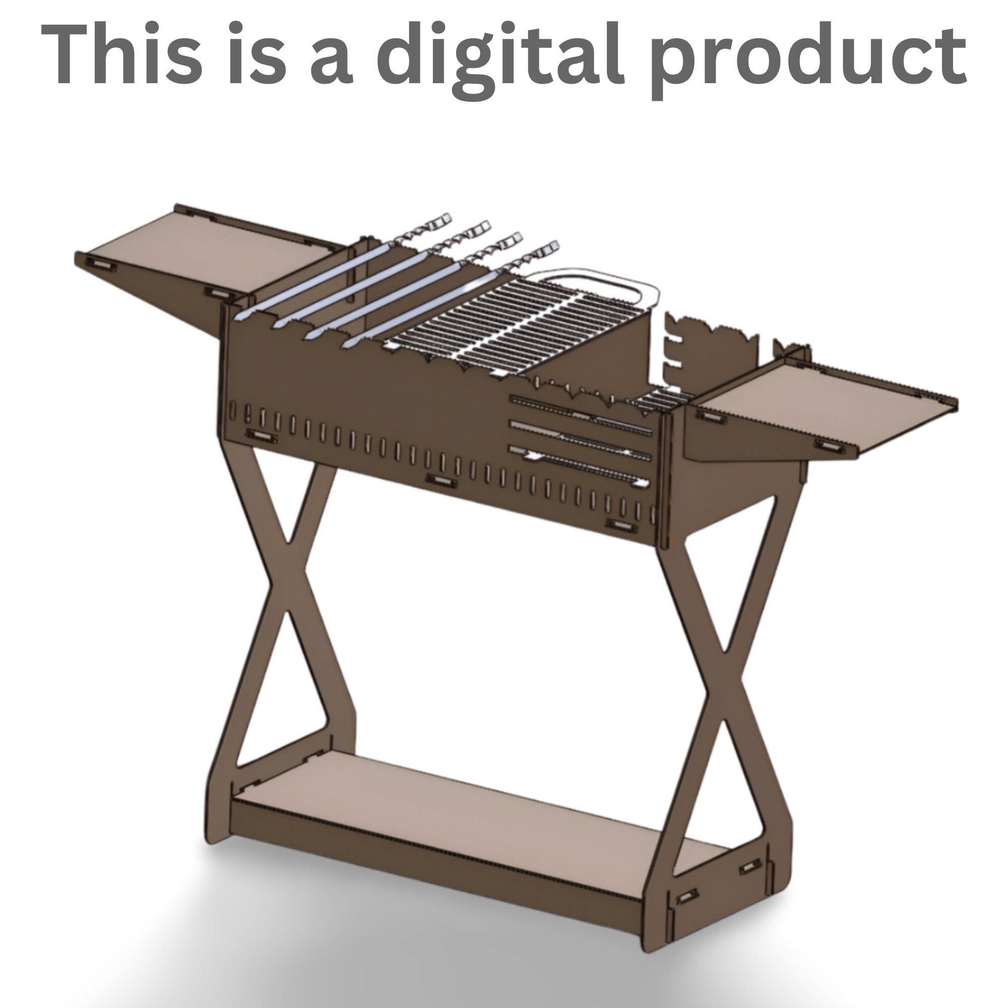 DXF Files for CNC Cutting Collapsible Grill and Fire Pit Set Laser ...