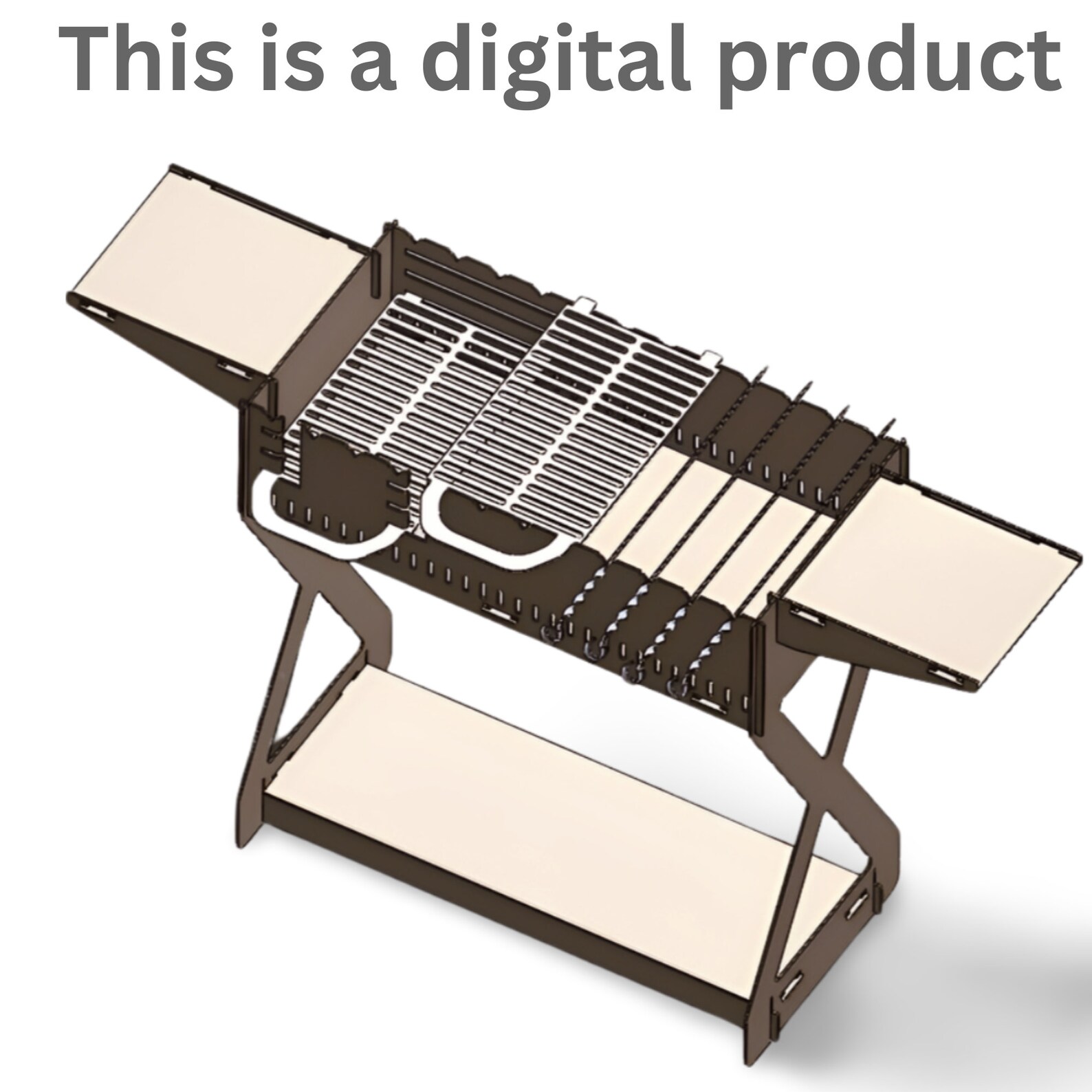 DXF Files for CNC Cutting Collapsible Grill and Fire Pit Set Laser ...