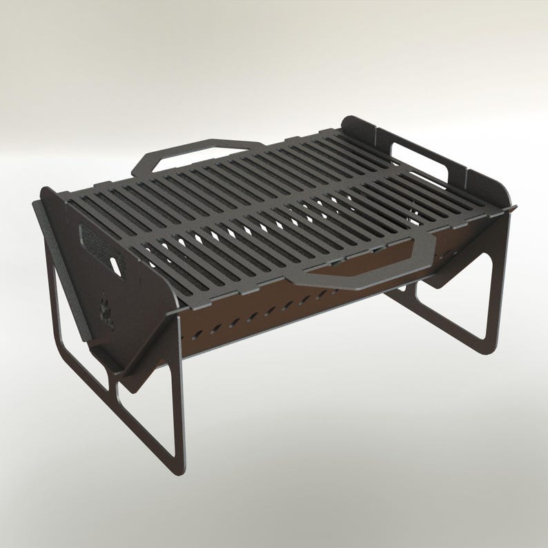 DXF Files for Collapsible Portable Grill & Fire Pit - Plasma, Waterjet ...