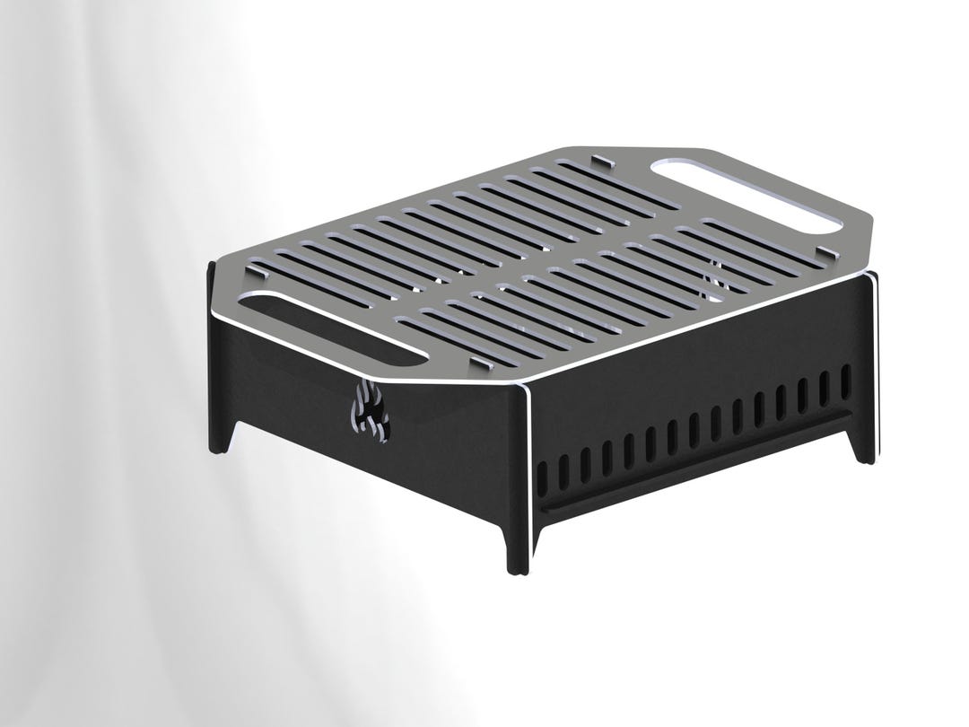 DXF Files for Collapsible Portable Grill & Fire Pit Plasma, Waterjet ...