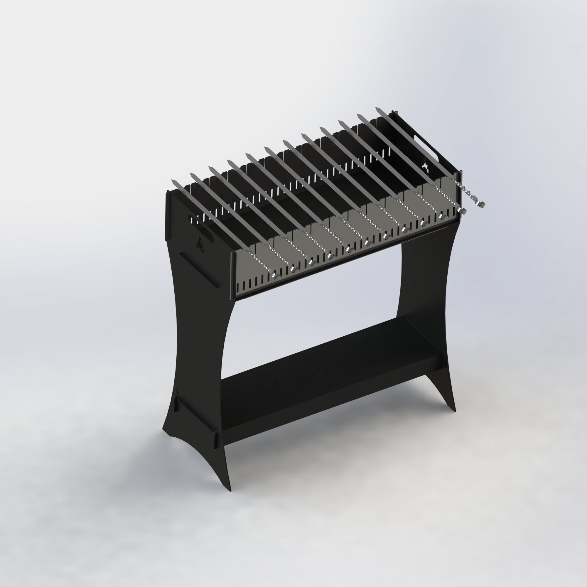Collapsible Grill DXF Files Set for Laser Cutting BBQ & Fire Pit ...