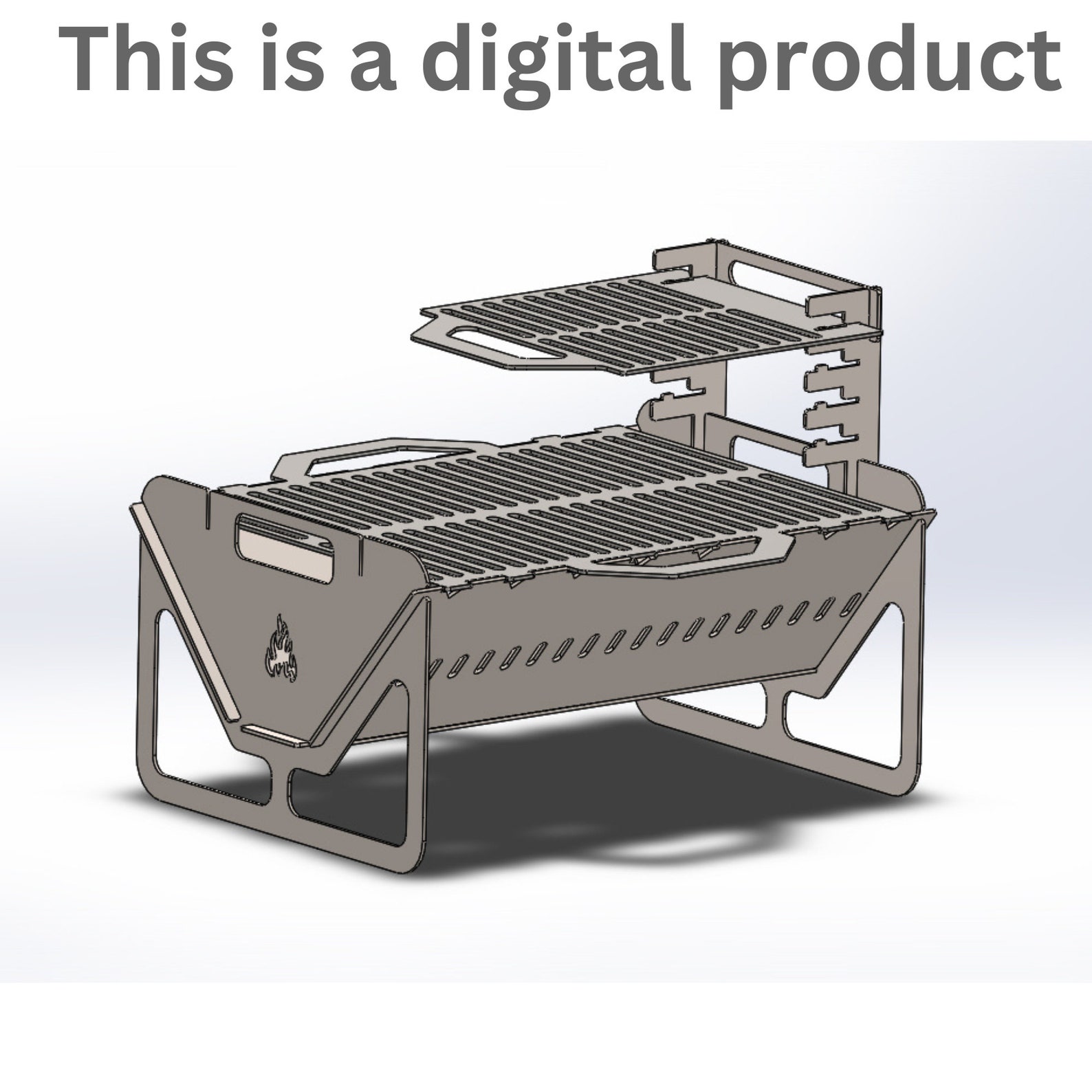 DXF Files for Collapsible Portable Grill & Fire Pit Plasma, Waterjet ...