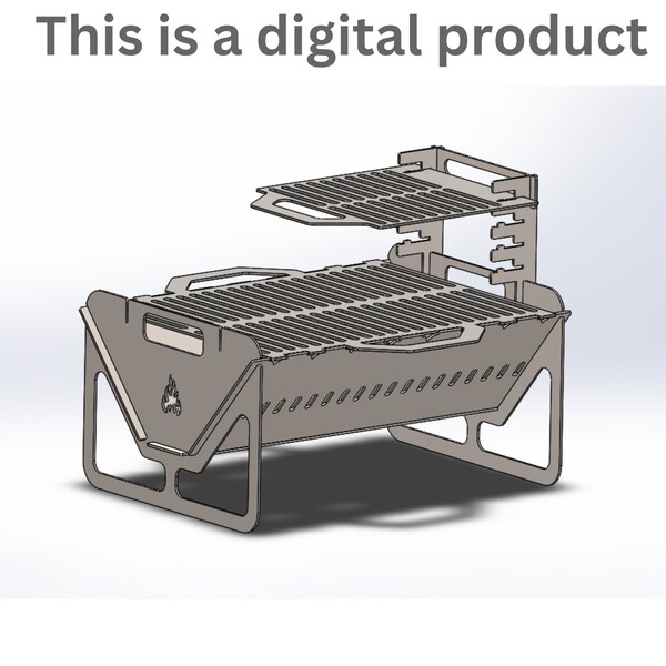 DXF Files for Collapsible Portable Grill & Fire Pit Plasma, Waterjet ...