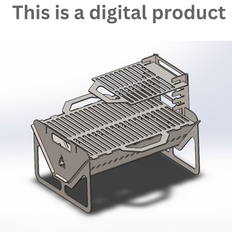 DXF Files for Collapsible Portable Grill & Fire Pit Plasma, Waterjet ...