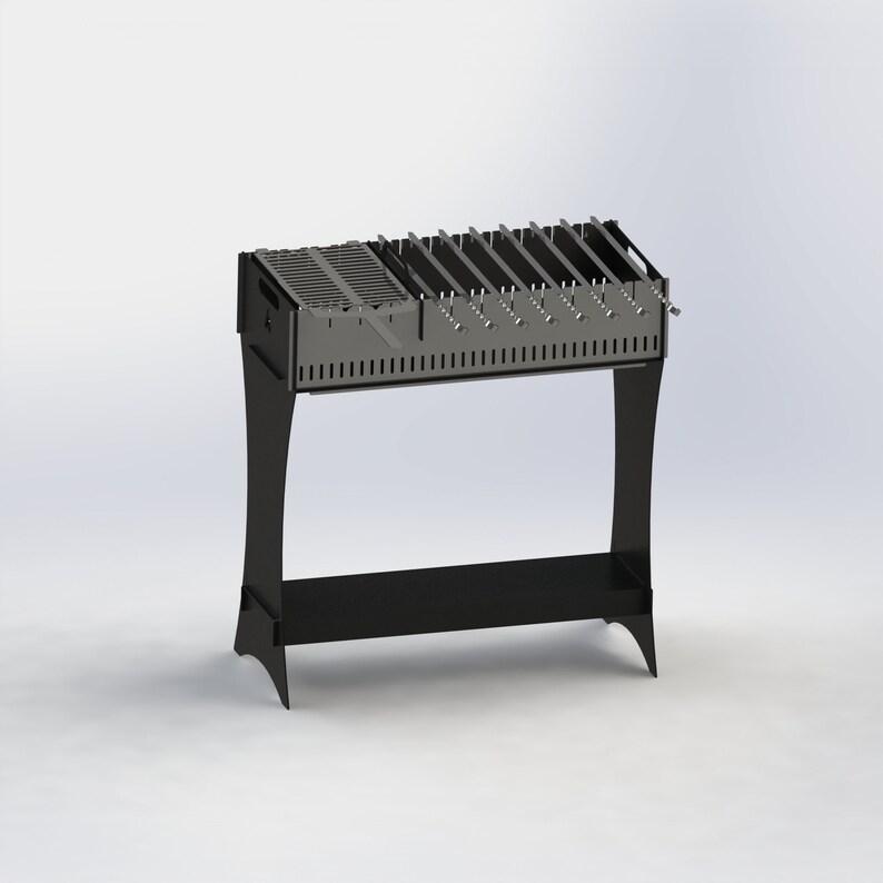 Collapsible Grill DXF Files Set for Laser Cutting BBQ & Fire Pit ...