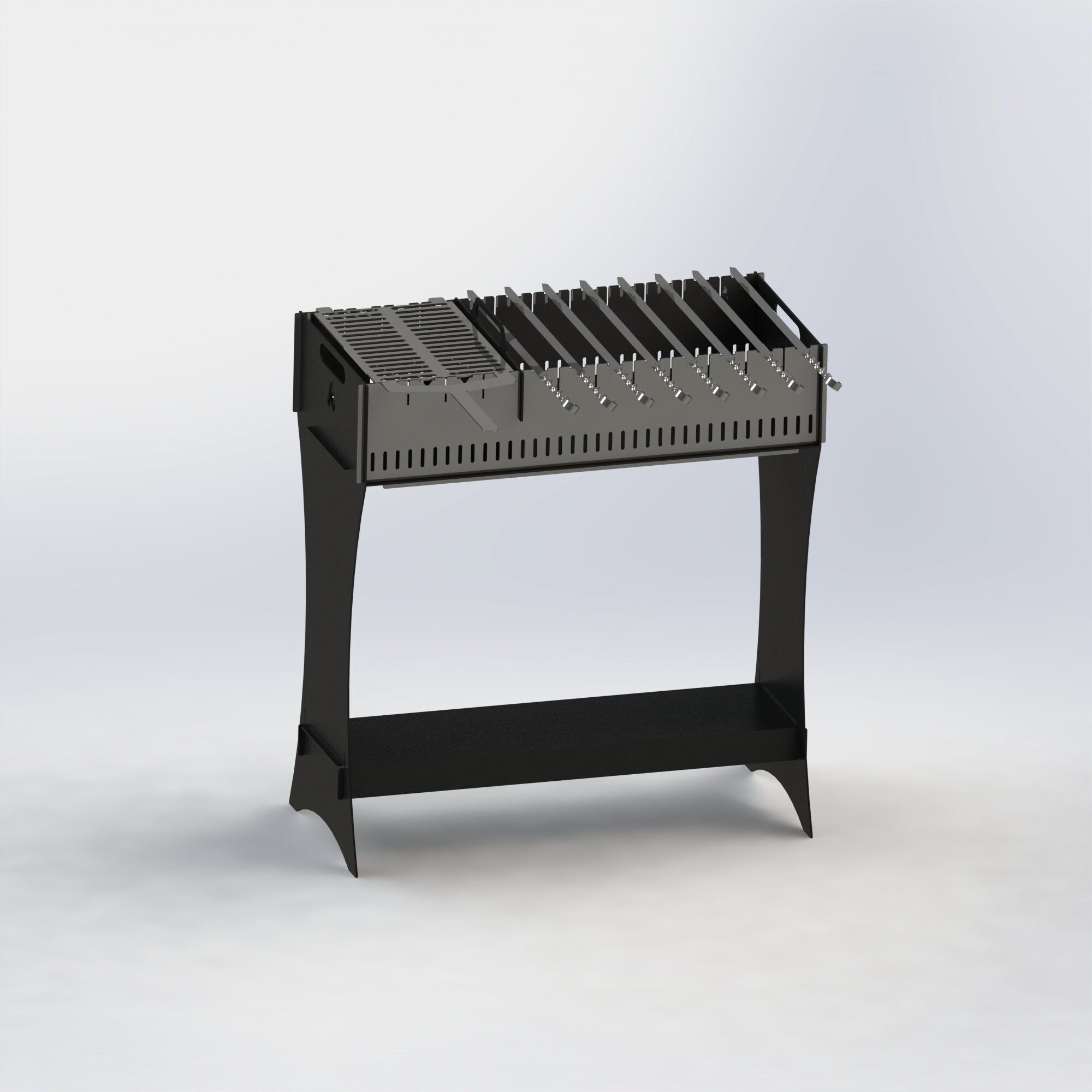 Collapsible Grill DXF Files Set for Laser Cutting BBQ & Fire Pit ...