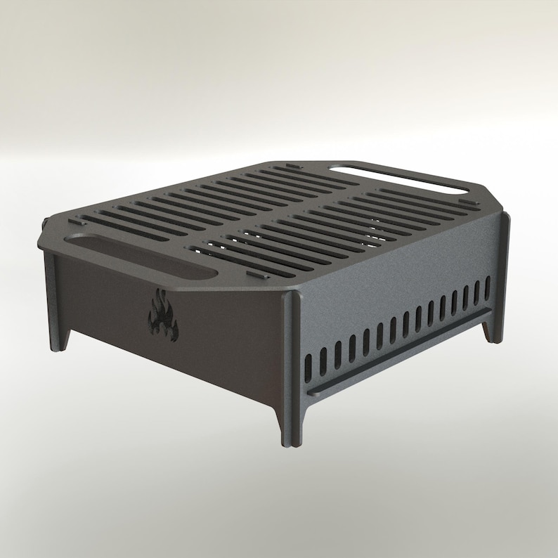 Collapsible Portable Grill DXF Files | BBQ Fire Pit Laser Cut File ...