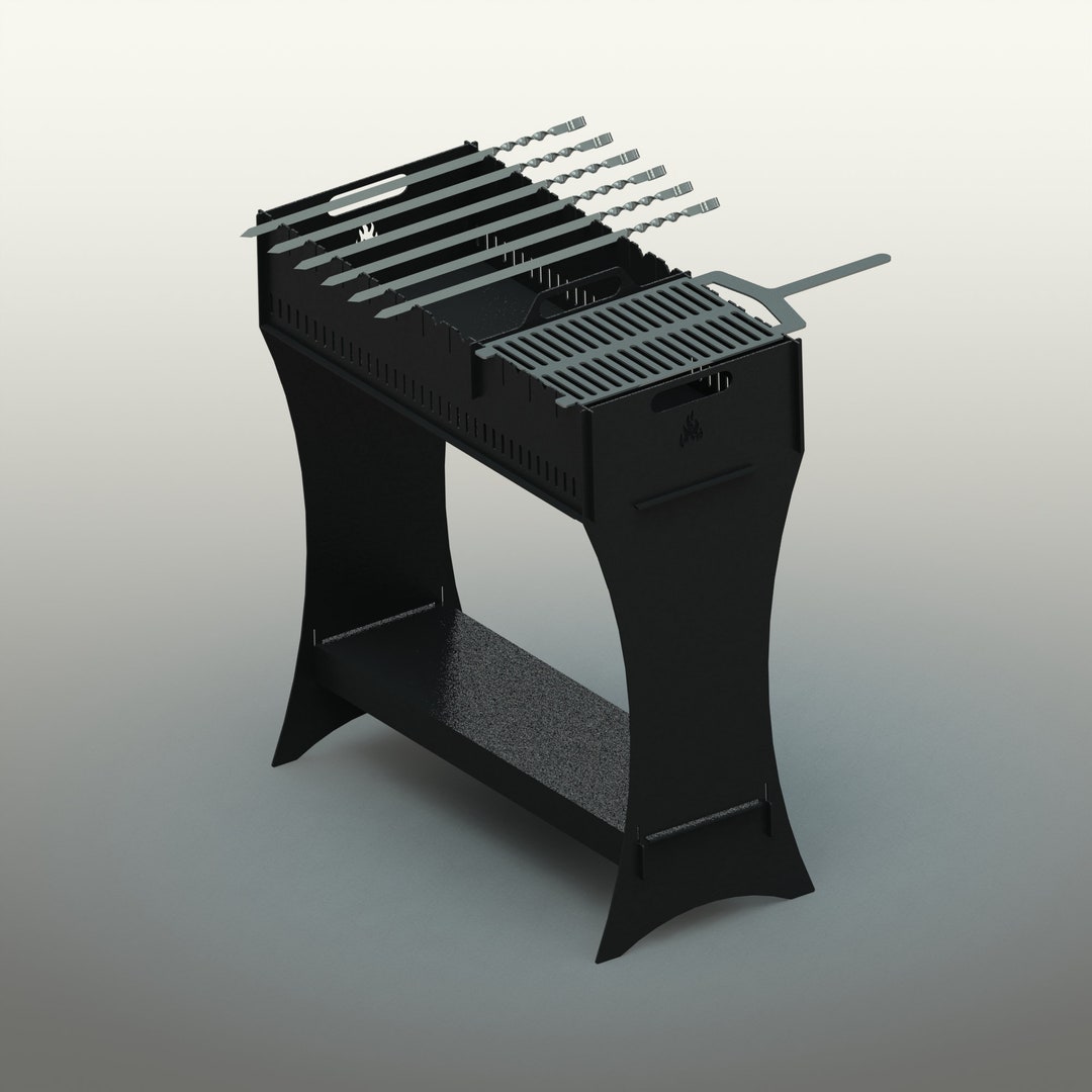 Collapsible Grill DXF Files Set for Laser Cutting BBQ & Fire Pit ...