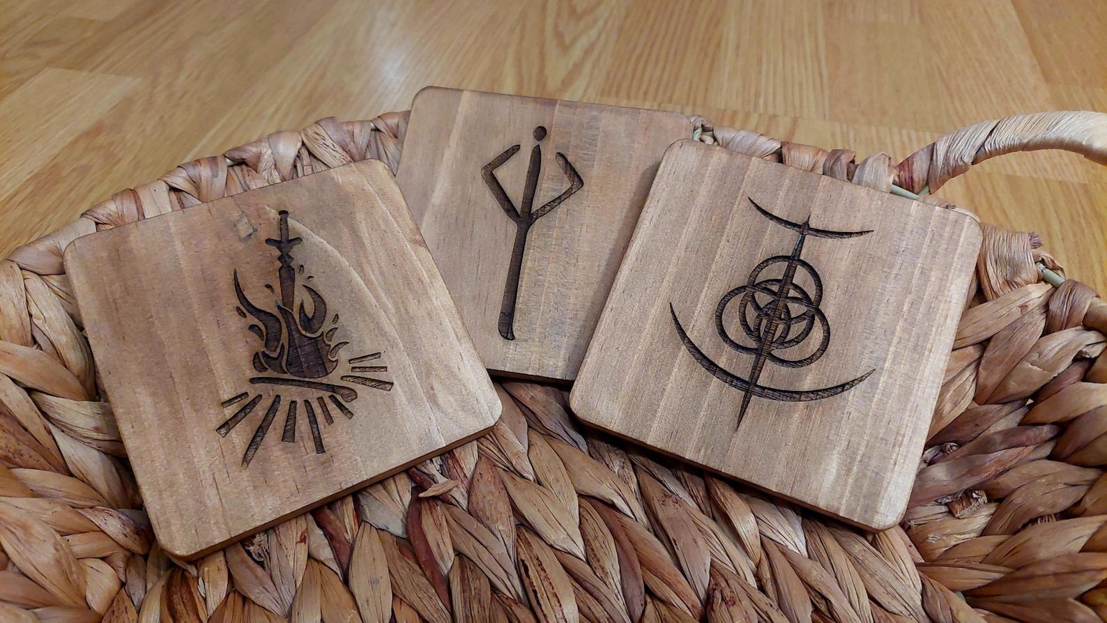 Elden Ring Great Runes Fan Art Wooden Drinks Coaster - Etsy