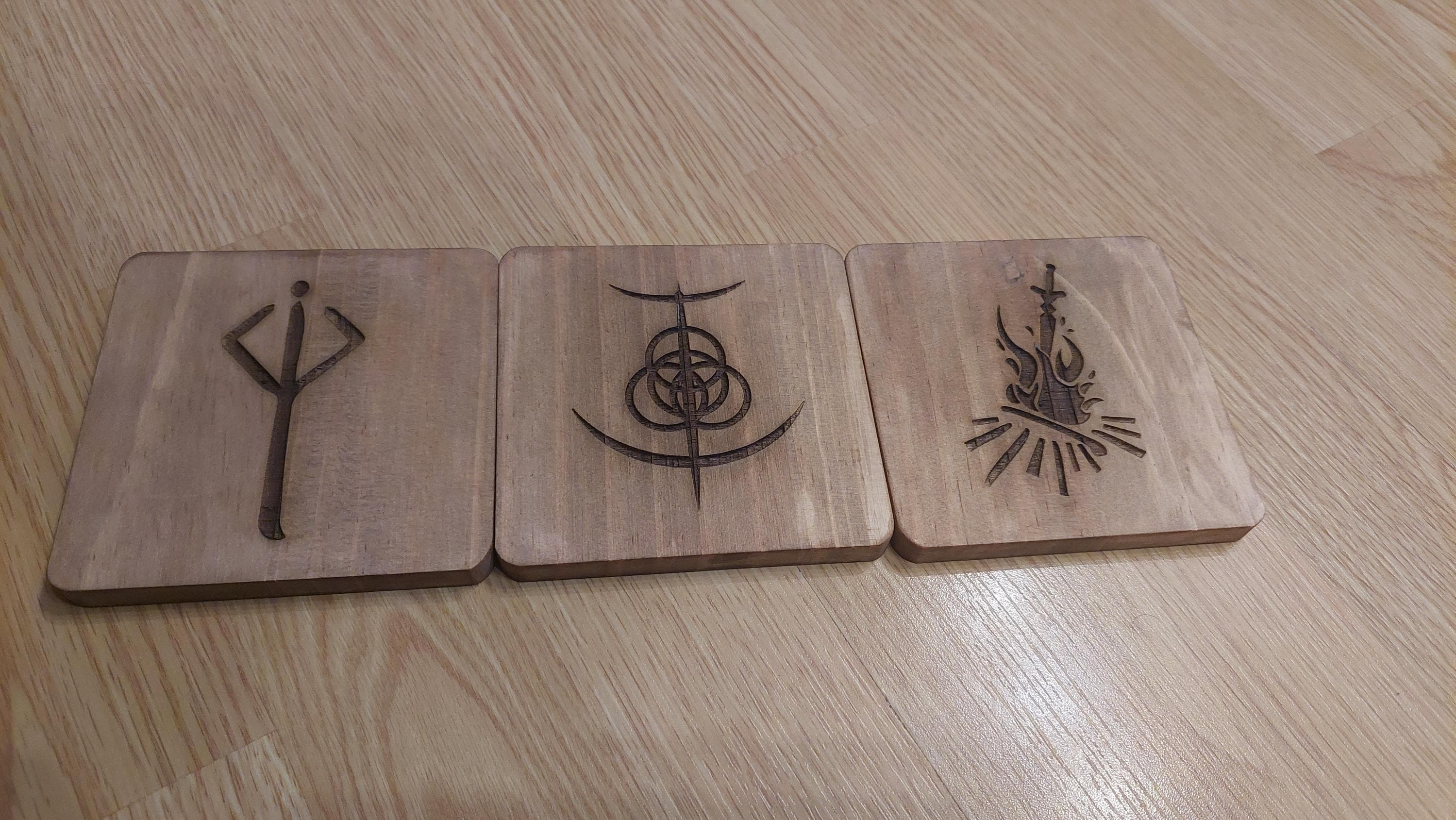 Elden Ring Great Runes Fan Art Wooden Drinks Coaster - Etsy