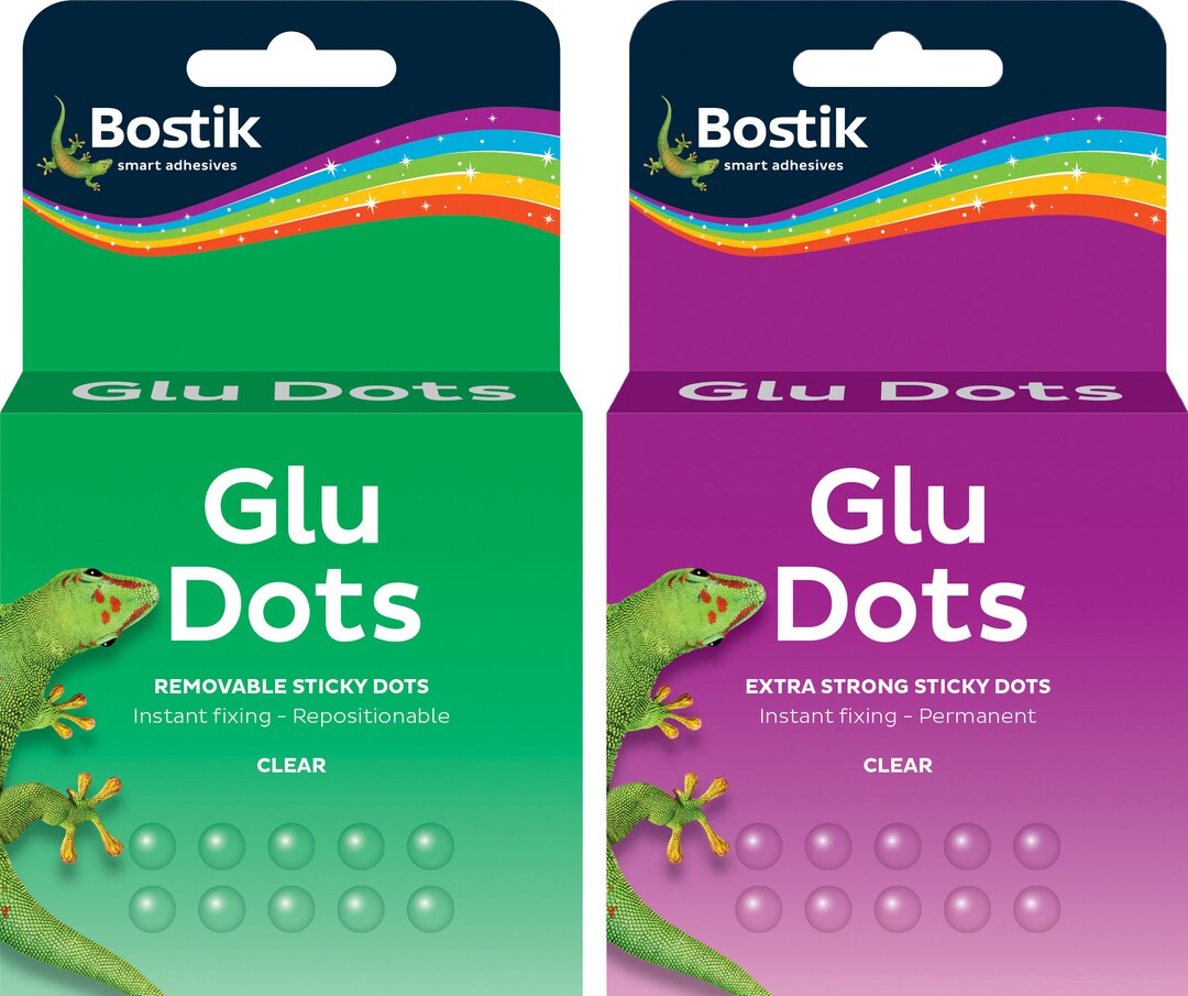 12 X Roll 200 Bostik Sticky Adhesive Glu Dots Removable Extra Strength ...